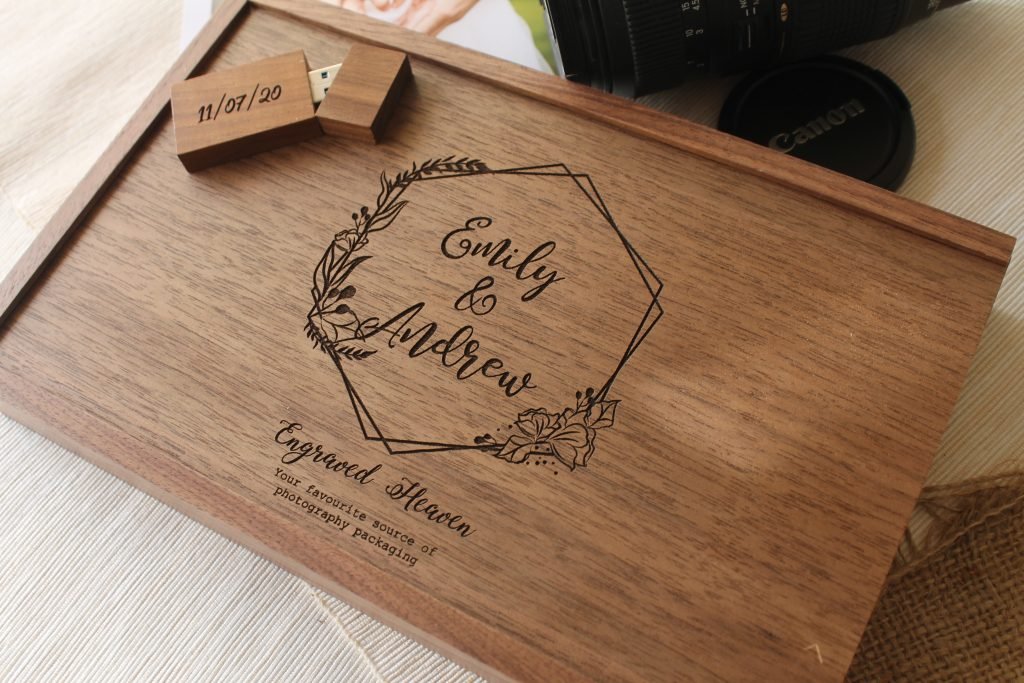 Personalised Wooden Photo Album box for 5x7" Photo Prints with ...